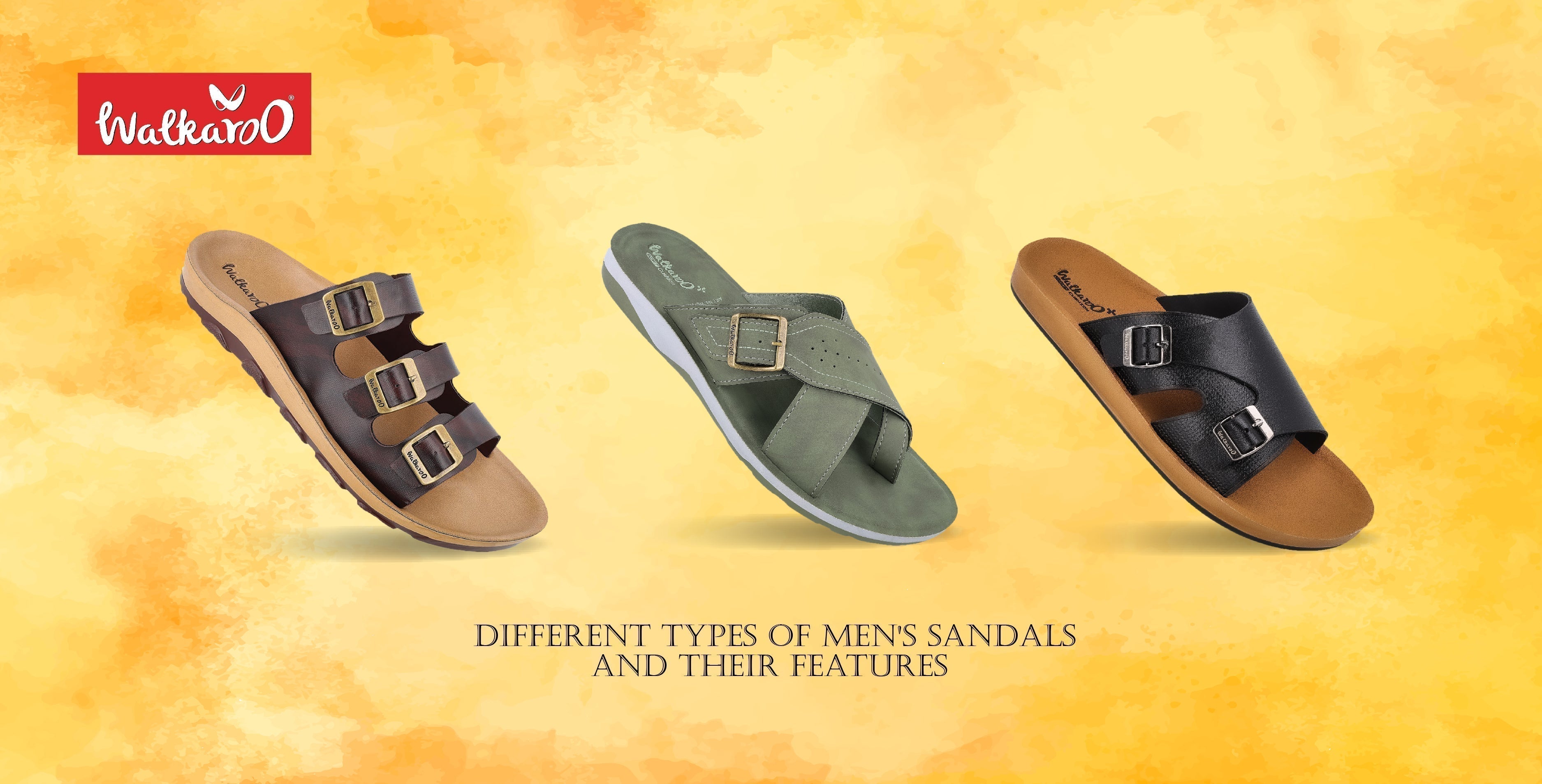 Types of Men's Sandals and Their Features – Walkaroo Footwear