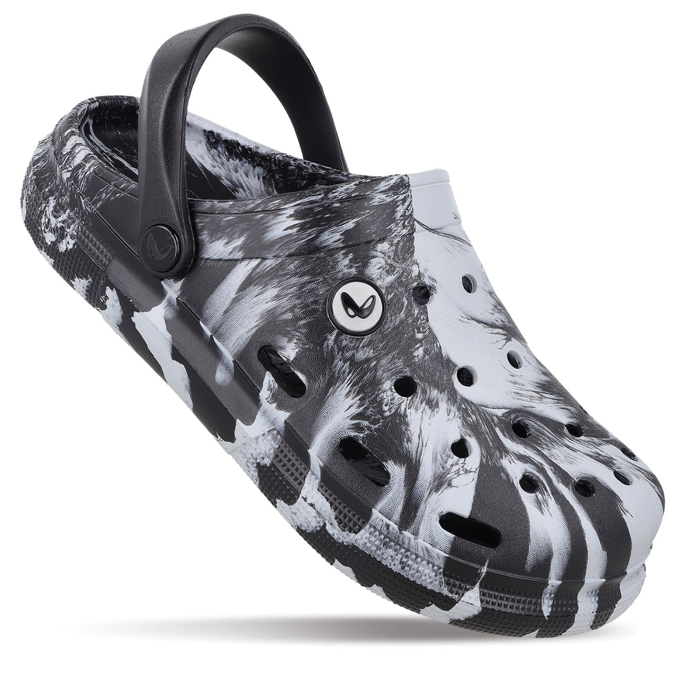 Men's Clogs - WC8778 Grey Black – Walkaroo Footwear