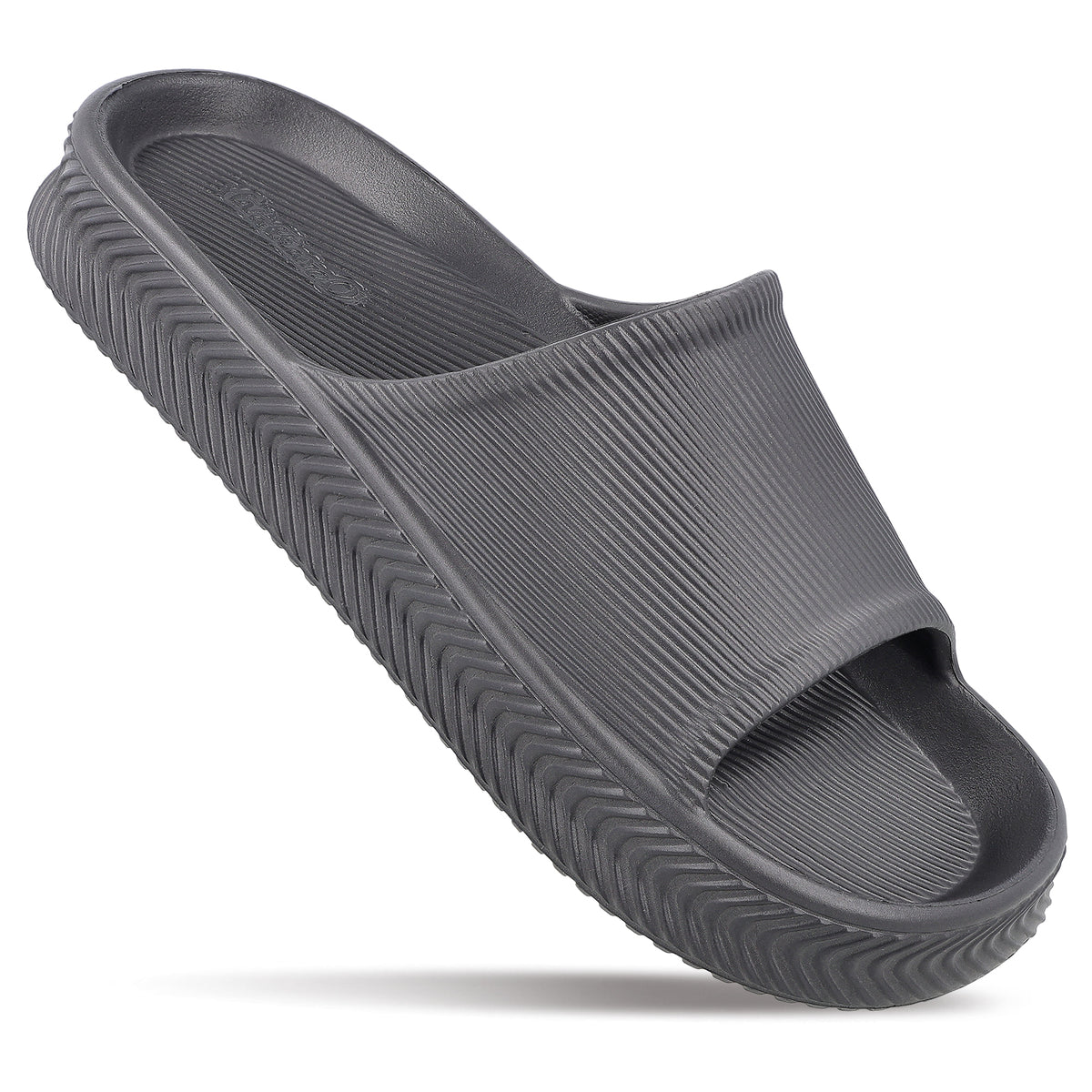 Walkaroo Mens Flip Flop Sliders - WC8737 Dark Grey – Walkaroo Footwear