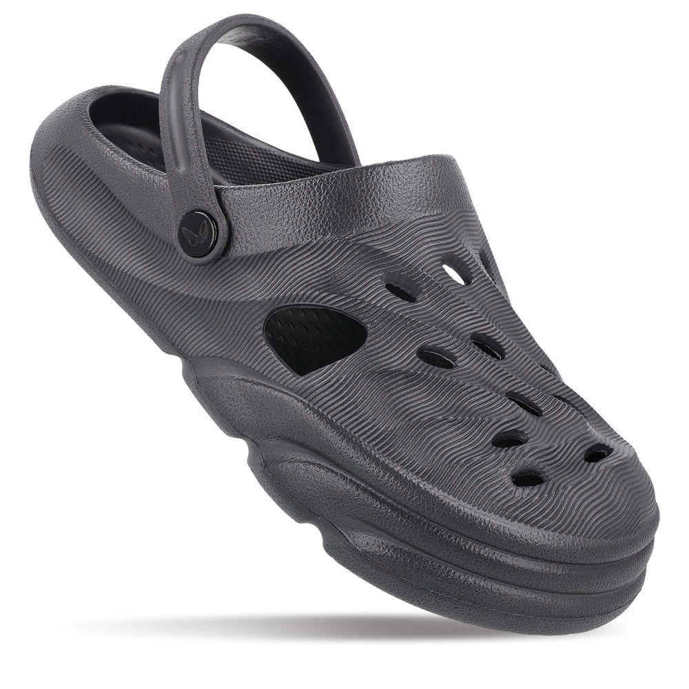 Shop Men's Clogs - WC8732 Dark Grey Online – Walkaroo Footwear