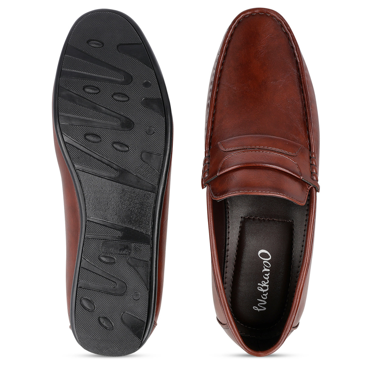 Men's Loafer Formal Shoes - 17142 Brown – Walkaroo Footwear