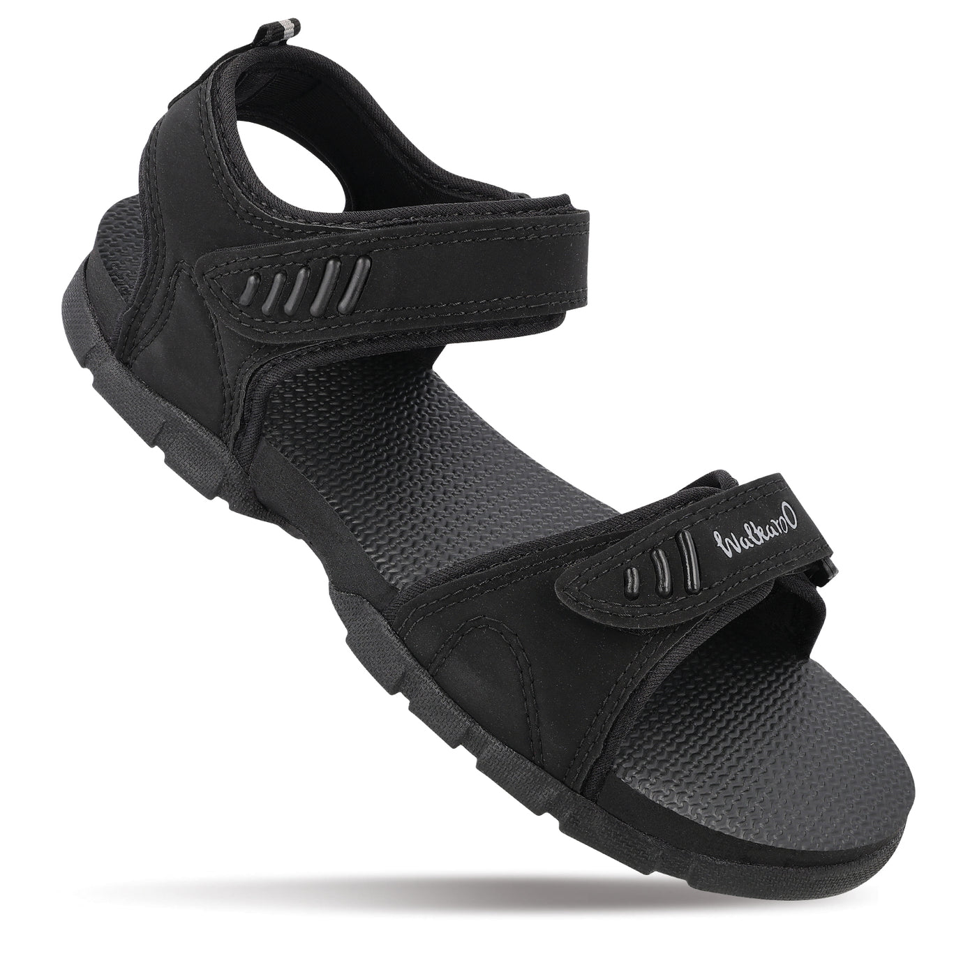 Walkaroo Men Strappy Floater Sandals - 4509 Black – Walkaroo Footwear