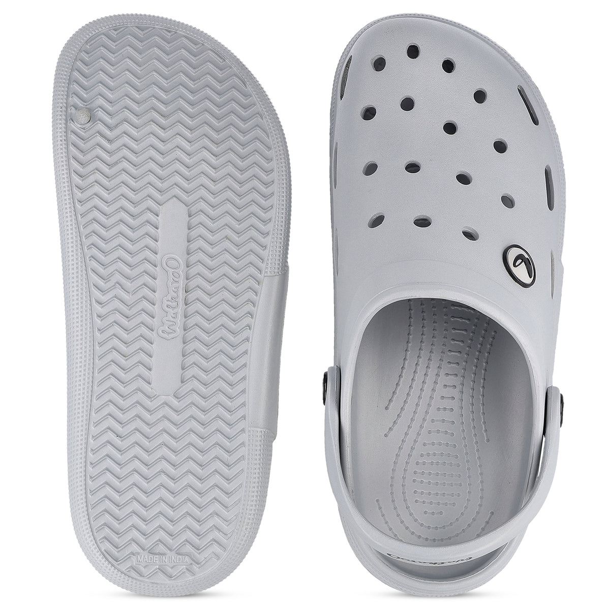 Buy Walkaroo Mens Clogs WC4843 Light Grey Online at Best Price in India ...