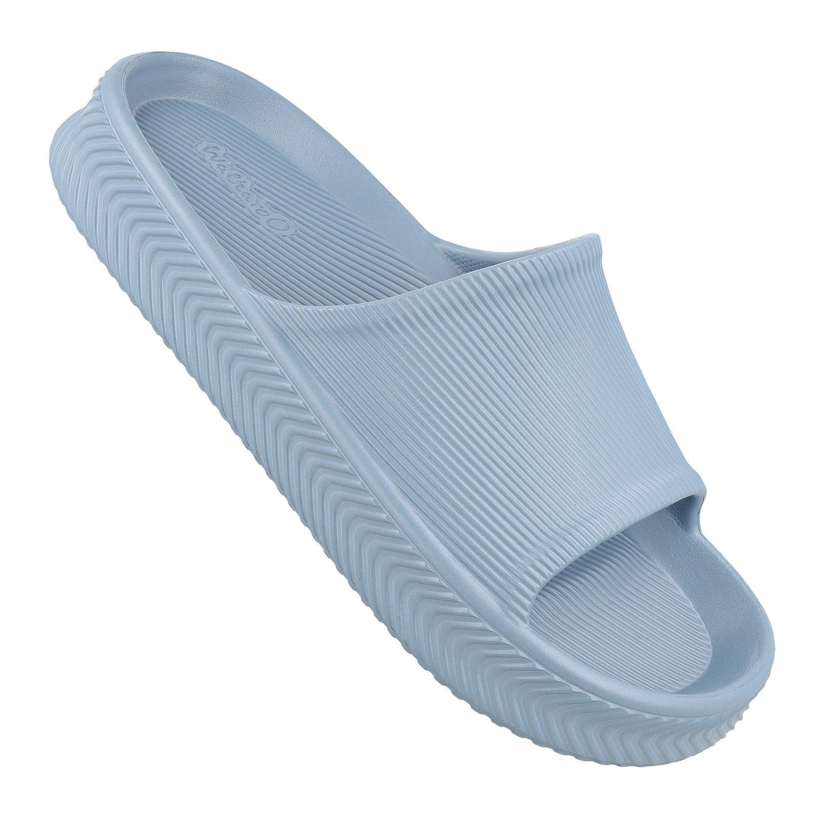 Walkaroo Mens Flip Flop Sliders - WC8737 Aqua Blue – Walkaroo Footwear