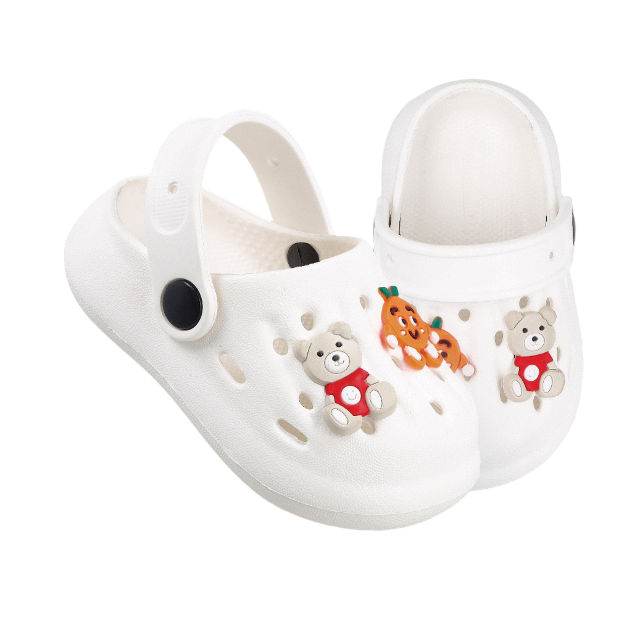 Kid's Clogs - WC8922 White – Walkaroo Footwear