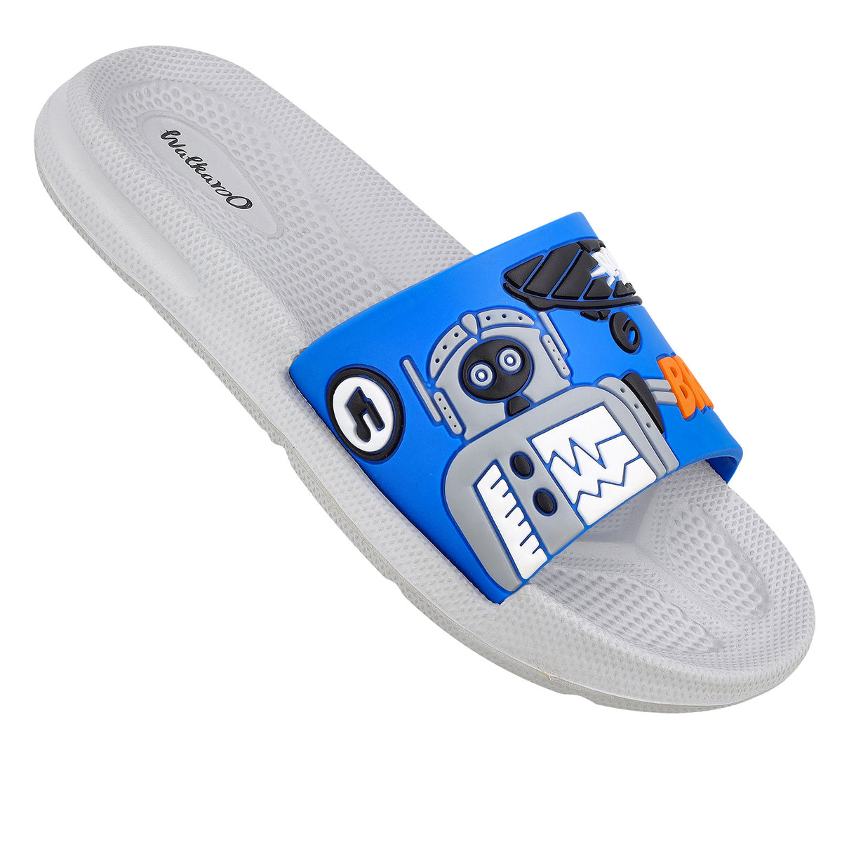Buy Walkaroo Boy's Printed Sliders WK384 Blue Online at Best Price in ...