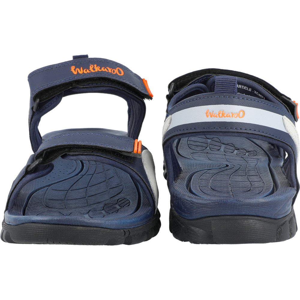 Buy Walkaroo Men Strappy Floater Sandals XC4671 Blue Online at Best ...