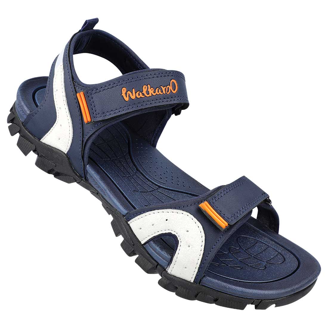 Buy Walkaroo Men Strappy Floater Sandals XC4671 Blue Online at Best ...